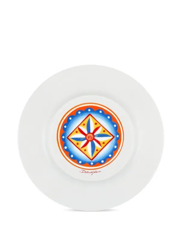 Dolce & Gabbana 2 Piece Fine Porcelain Dinner Plate Set