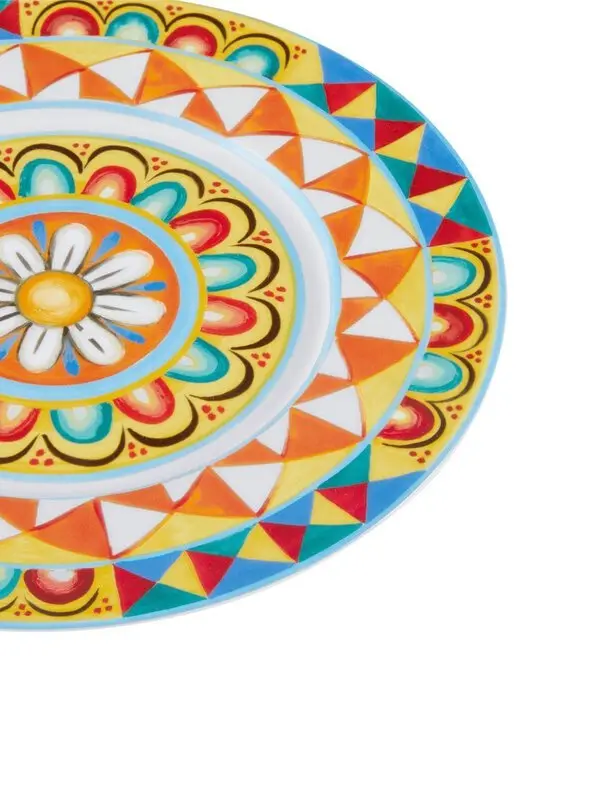 Dolce & Gabbana 2 Piece Fine Porcelain Dinner Plate Set