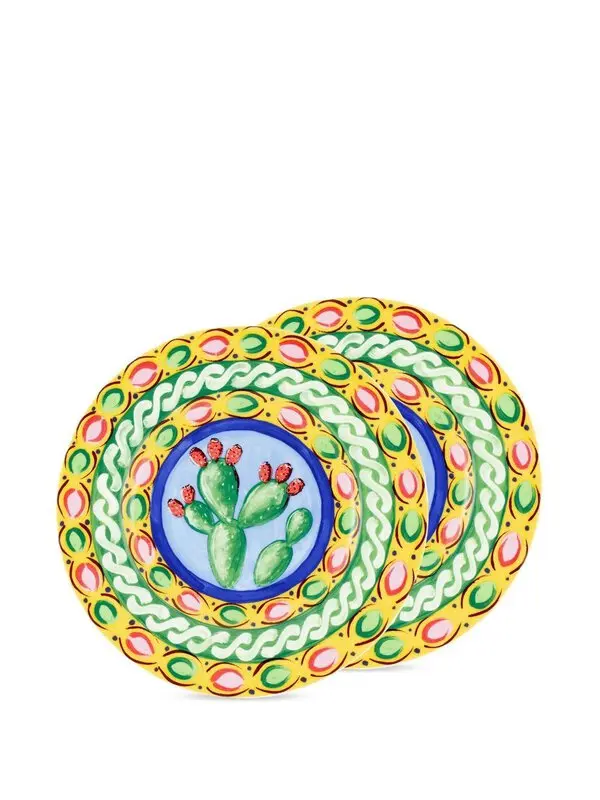 Dolce & Gabbana Carretto Sicilano Set-of-two Bread Plates - Green