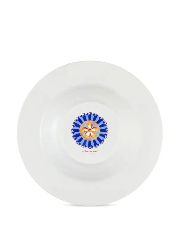 Dolce & Gabbana 2 Piece Fine Porcelain Soup Plate Set