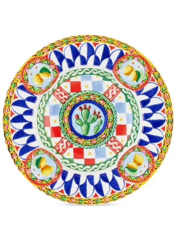 Dolce & Gabbana 2 Piece Fine Porcelain Soup Plate Set - White