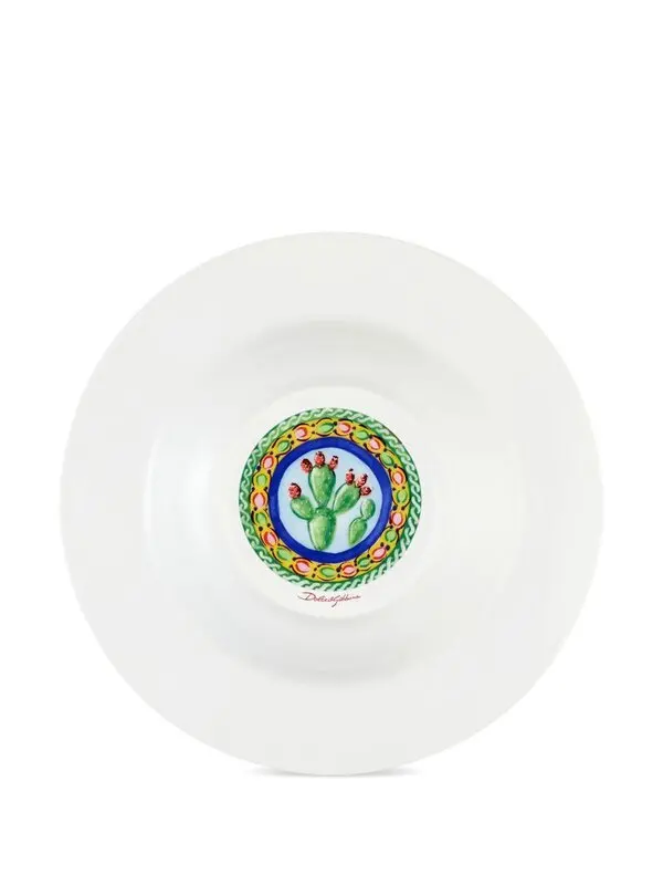 Dolce & Gabbana 2 Piece Fine Porcelain Soup Plate Set