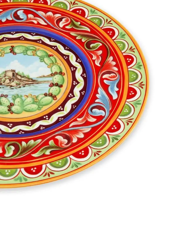 Dolce & Gabbana Porcelain Charger Plate - Red