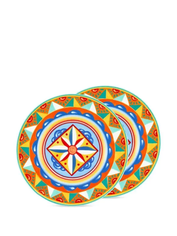 Dolce & Gabbana 2 Set Fine Porcelain Dessert Plates