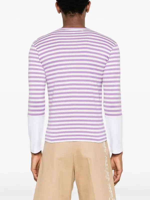Play Comme Des Garcon Long-sleeve Striped T-shirt - Purple