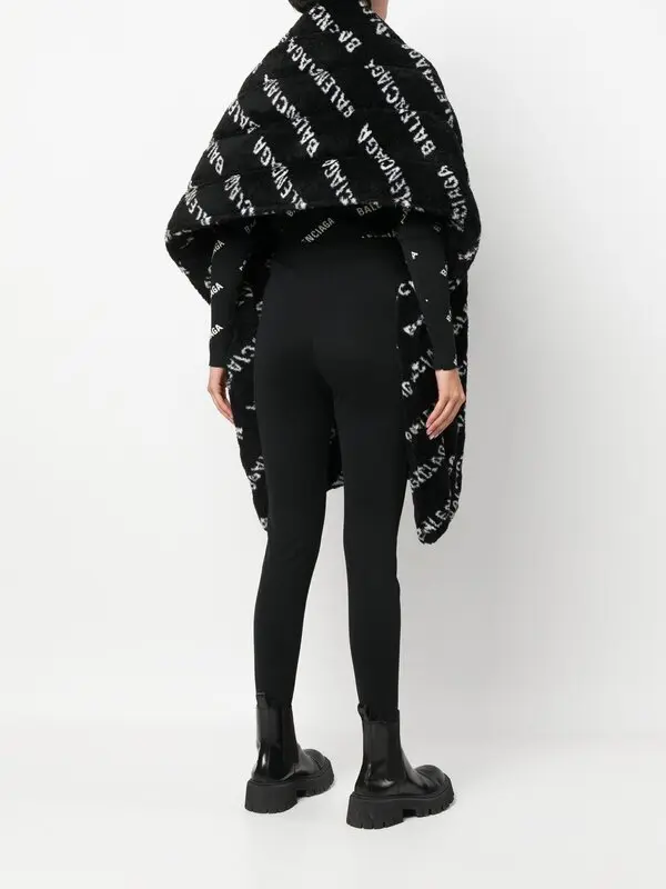 ストール BALENCIAGA LOGO PRINT STOLE Balenciaga Logo-Print Faux-Fur Stole In Black - 50% Off | Editorialist
