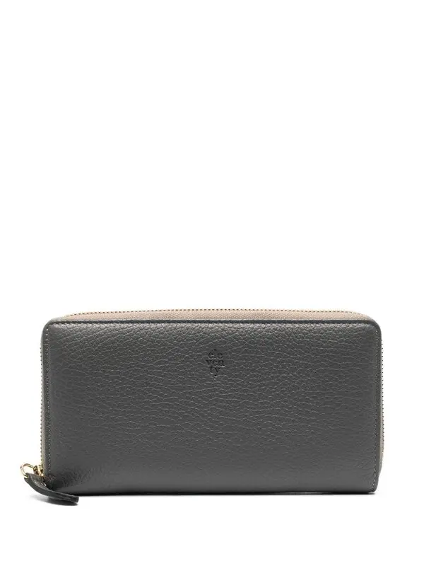 Eleventy Debossed-logo Continental Wallet - Grey