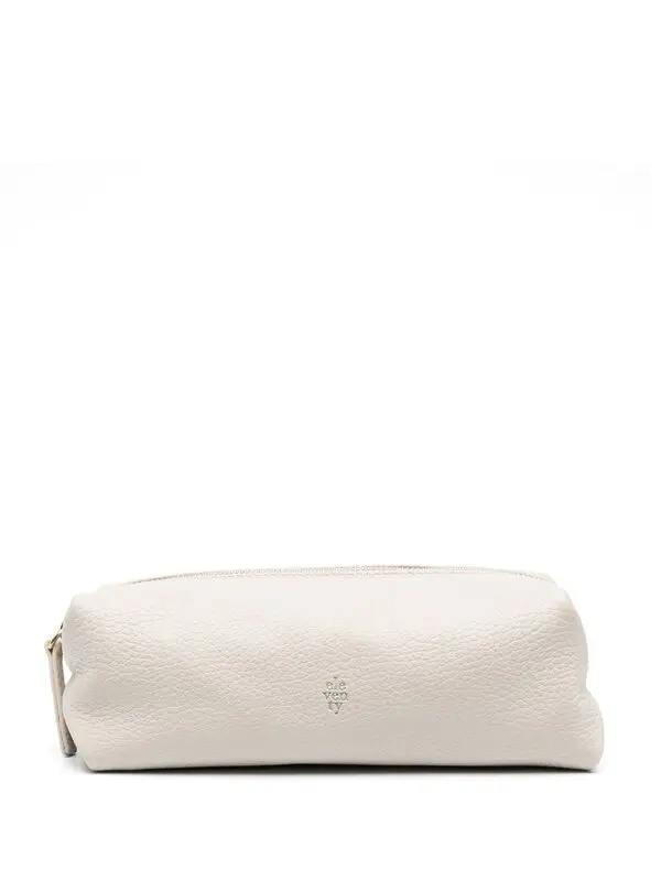 Eleventy Pebble-leather Pencil Case - Neutrals