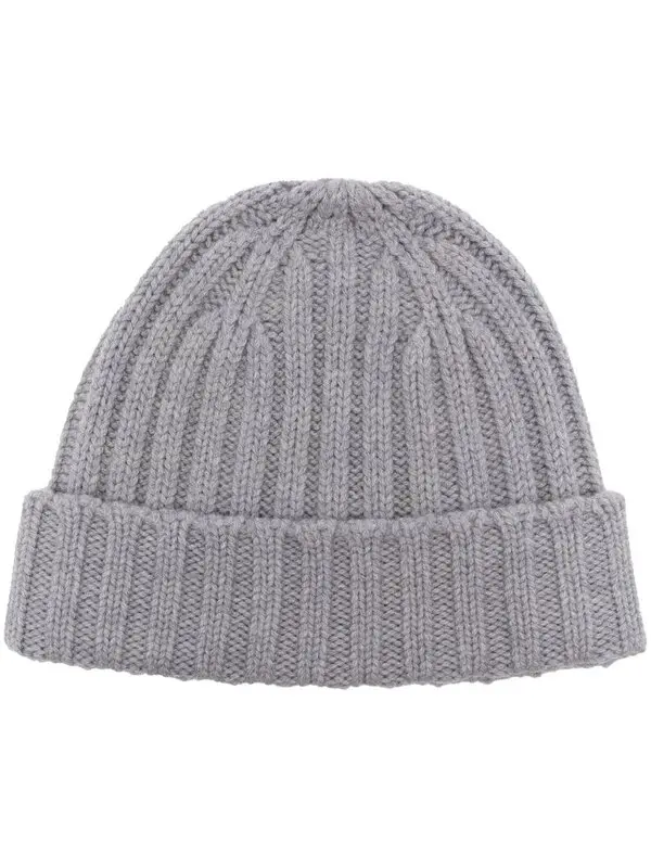 Aspesi Chunky Ribbed-knit Beanie - Grey
