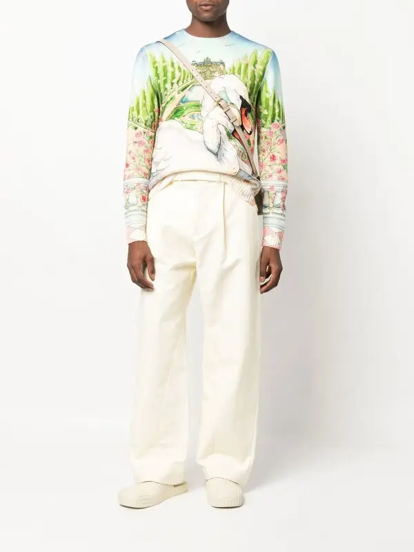 Casablanca L'amour En Fleur Jumper - Neutrals