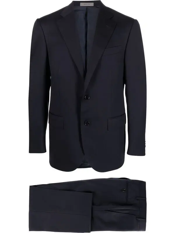 Corneliani Single-breasted Virgin-wool Suit - Blue