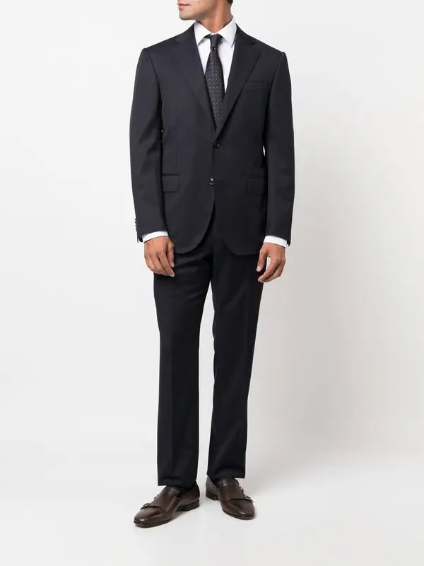 Corneliani Single-breasted Virgin-wool Suit - Blue