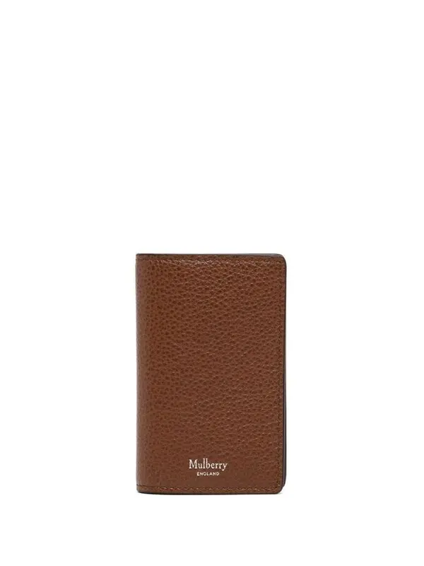 Mulberry Grain-leather Card Case - Brown