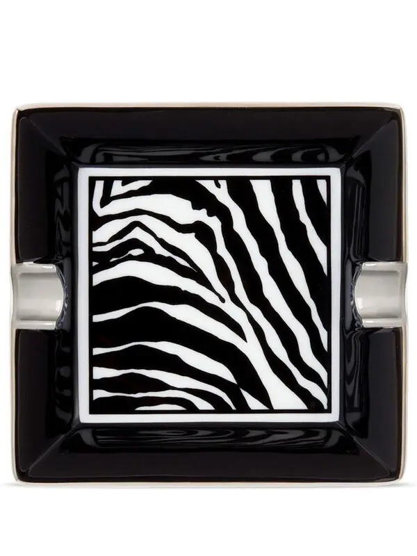 Dolce & Gabbana Zebra-print Porcelain Ash-tray - Black