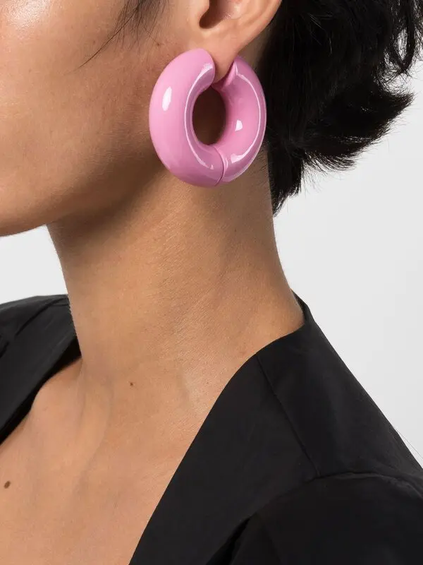 UNCOMMON MATTERS Strato Hoop Earrings - Pink