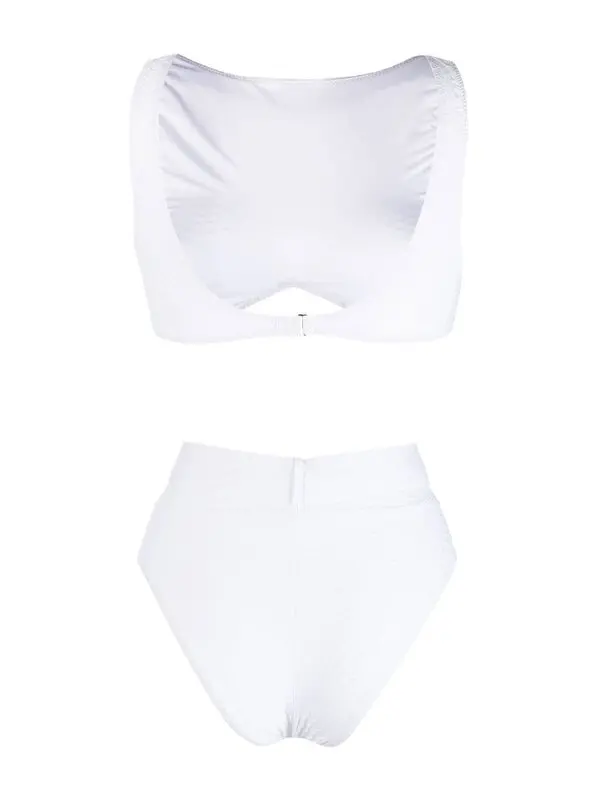 NOIRE SWIMWEAR Belted High-rise Bikini - White
