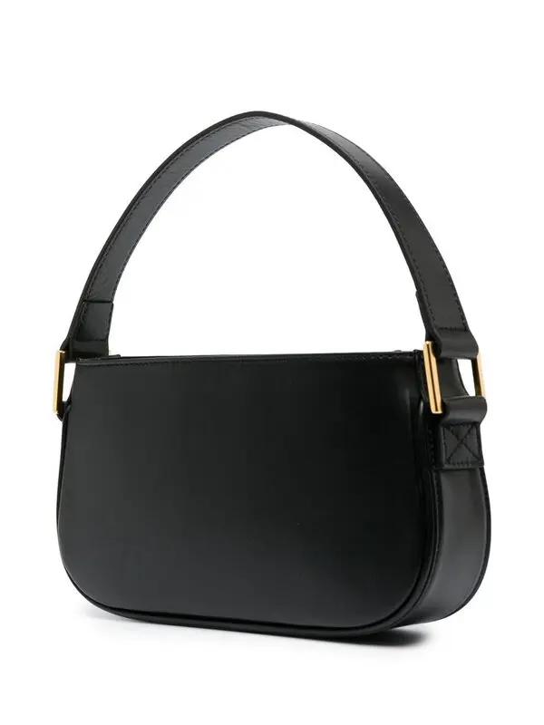 Blumarine Rhinestone-logo Leather Bag - Black