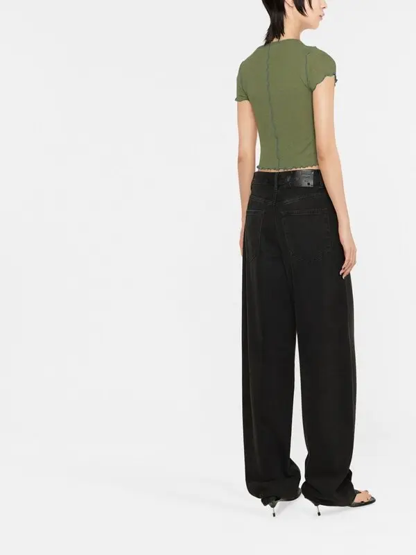 DIESEL® Exposed-seam Cropped T-shirt