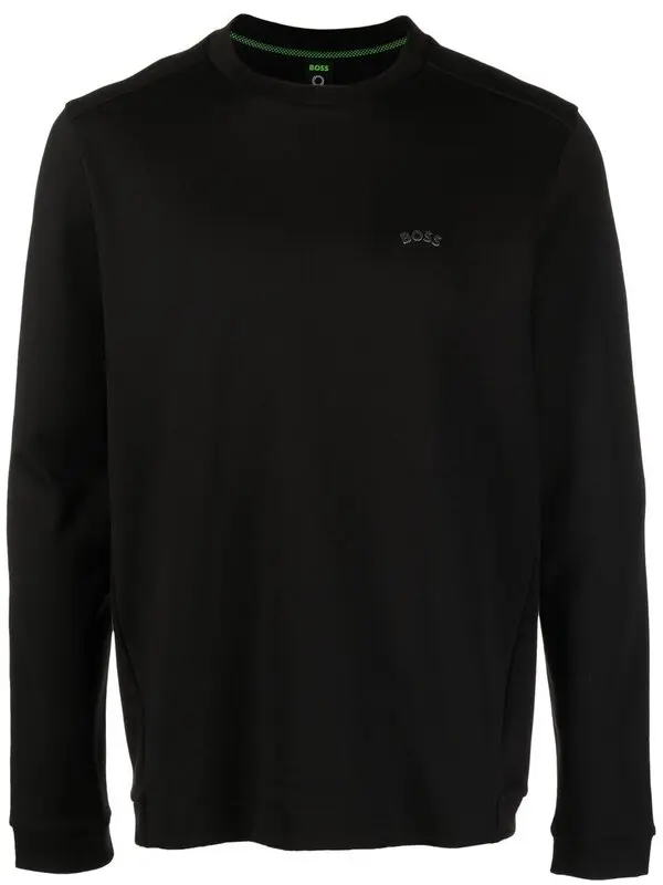 BOSS Salbo" Curved Logo Print Sweatshirt