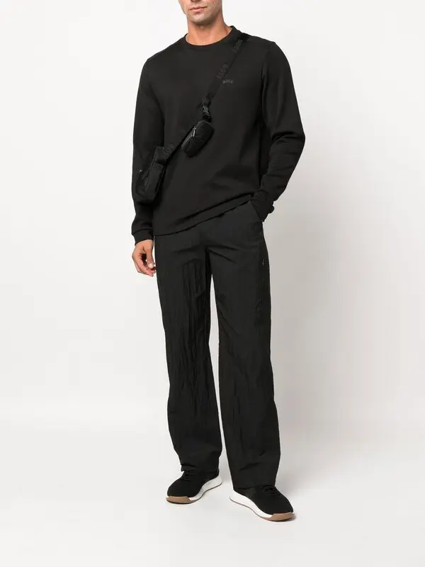 BOSS Salbo" Curved Logo Print Sweatshirt