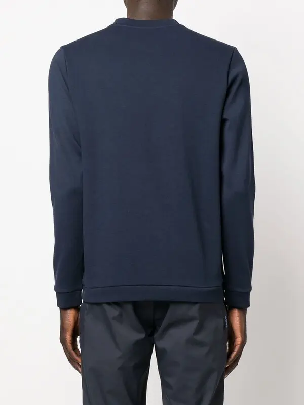 BOSS Salbo Curved Logo-print Sweatshirt - 410 - Navy