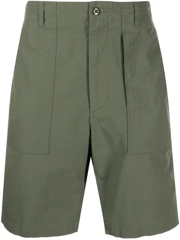 Engineered Garments High-waisted Straight-leg Shorts - Green