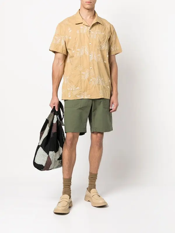 Engineered Garments High-waisted Straight-leg Shorts - Green