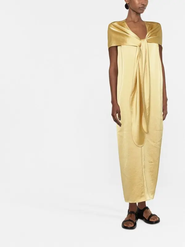 toteme satin knot dress TOTEME