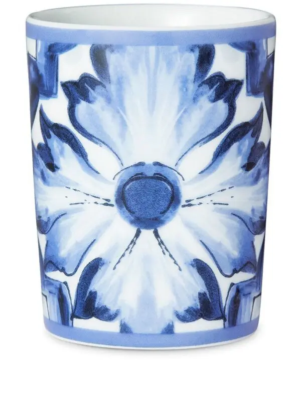 Dolce & Gabbana Blu Mediterraneo Porcelain Water Glass - White