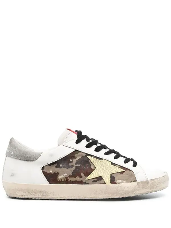 GOLDEN GOOSE Camouflage-panel Star-patch Sneakers