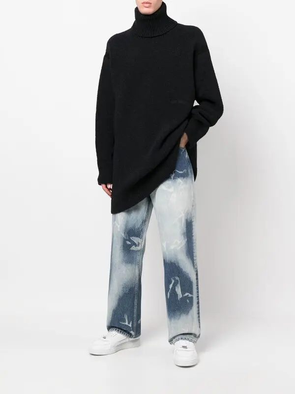 Off-White Embroidered-logo Roll Neck Jumper