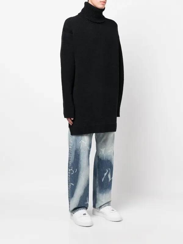 Off-White Embroidered-logo Roll Neck Jumper