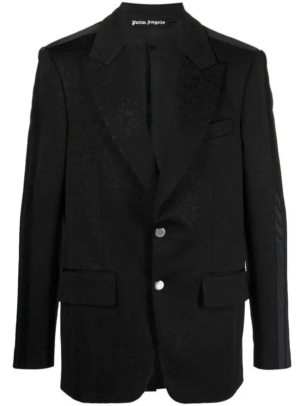 Palm Angels Jacquard Single-breasted Blazer