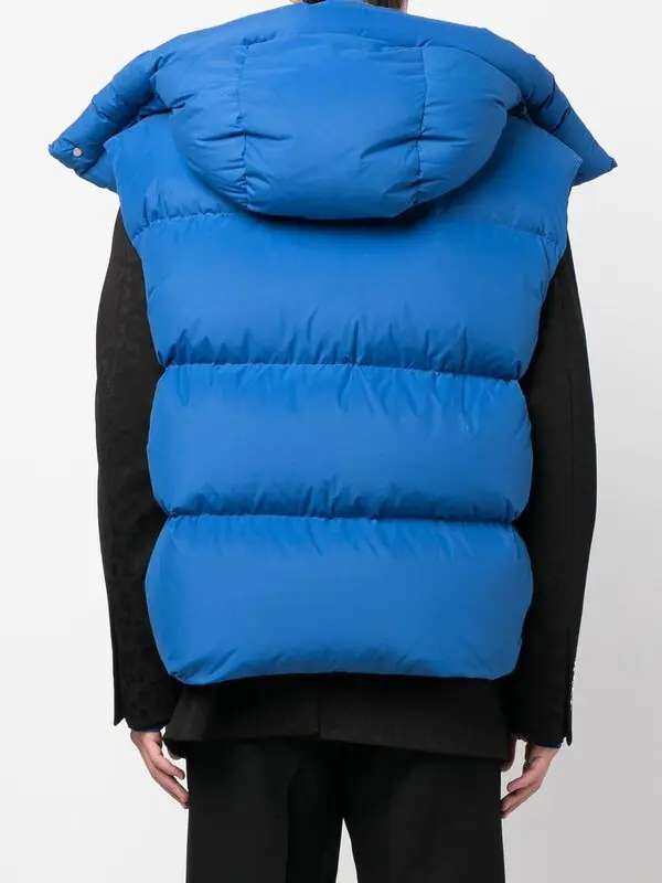 Off-White Down-feather Hooded Jacket - Blue
