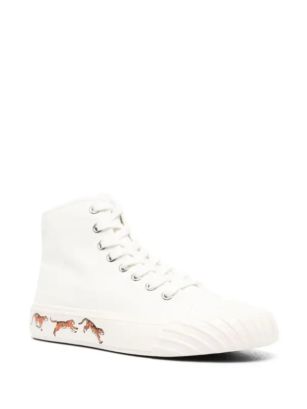 Kenzo Tiger-print High-top Sneakers