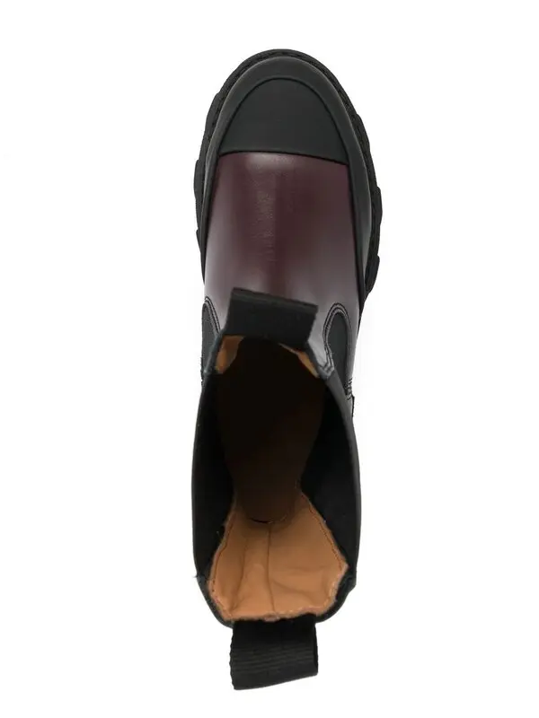 GANNI Lug-sole Chelsea Boots - Purple
