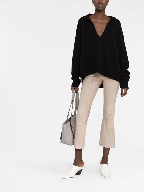 ARMA Cropped Flared Trousers - Grey