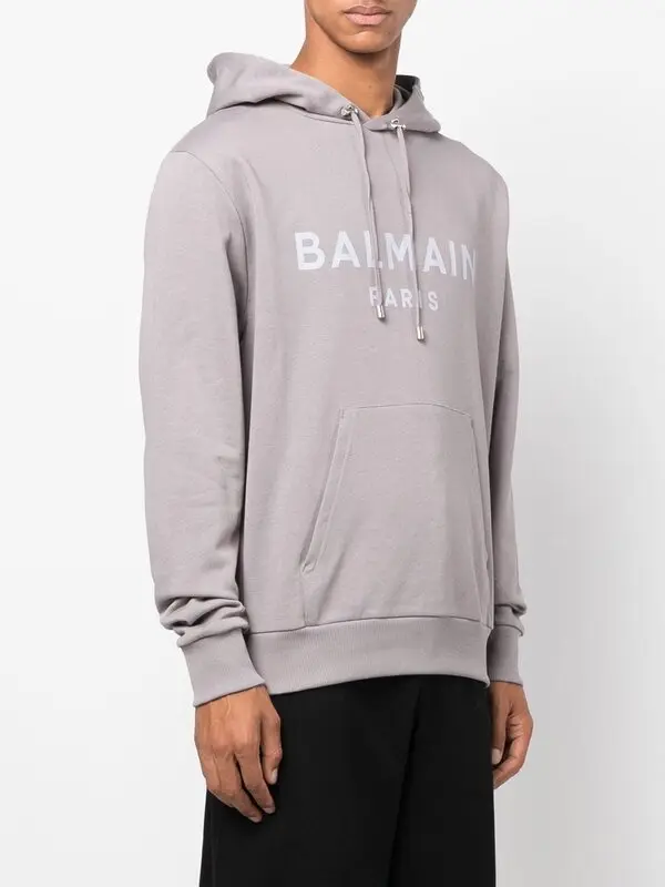 Balmain Logo-print Drawstring Hoodie