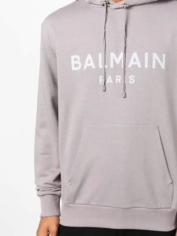 Balmain Logo-print Drawstring Hoodie