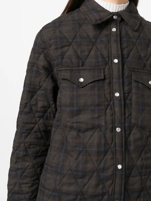 MARANT ETOILE Quilted Checked Shirt