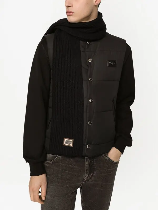 Dolce & Gabbana Logo-tag Cashmere Scarf