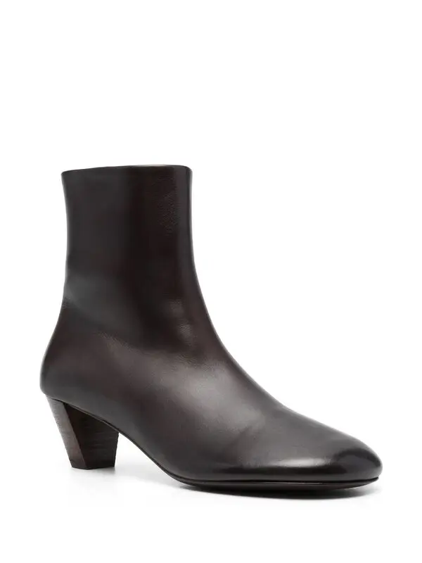 Marsèll Round-toe Leather Ankle Boots - Brown