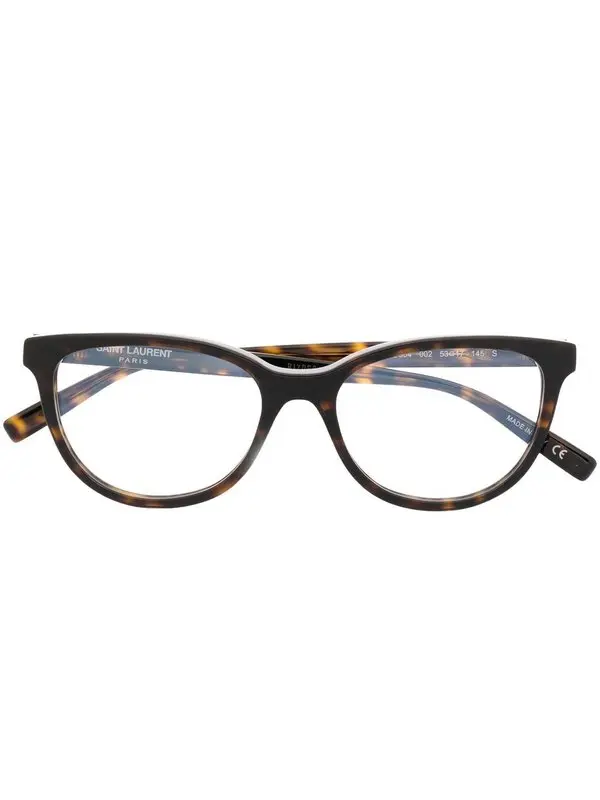 Saint Laurent Sl504 Cat-eye Glasses - Brown