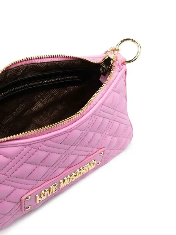 Moschino Quilted Tote Bag With Logo Plaque