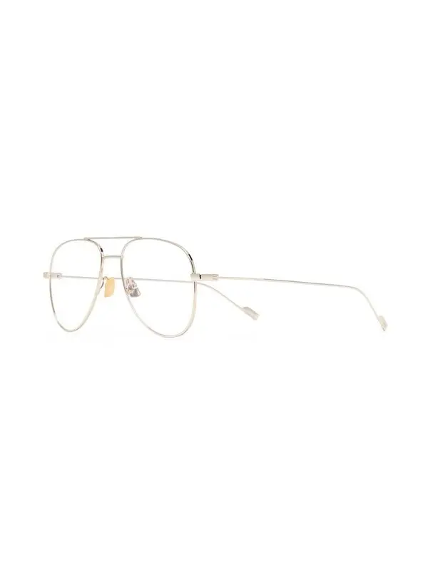 Saint Laurent Logo Pilot-frame Glasses
