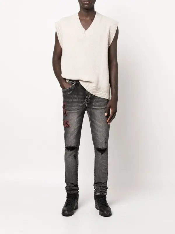 Ksubi Van Winkle Spray-paint Skinny Jeans