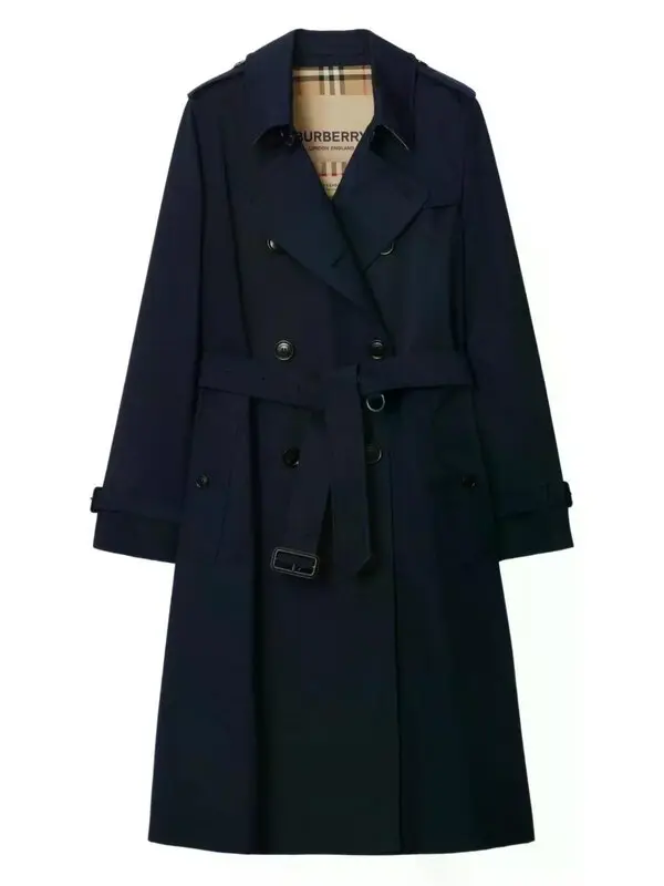 Burberry The Long Kensington Heritage Trench Coat - Blue