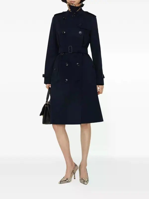 Burberry The Long Kensington Heritage Trench Coat - Blue