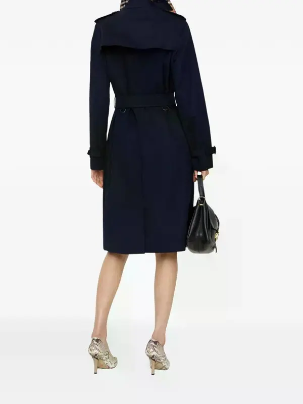 Burberry The Long Kensington Heritage Trench Coat - Blue