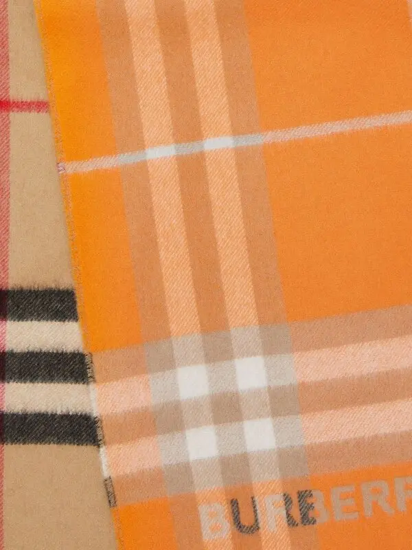 Burberry Check-pattern Fringed-edge Scarf
